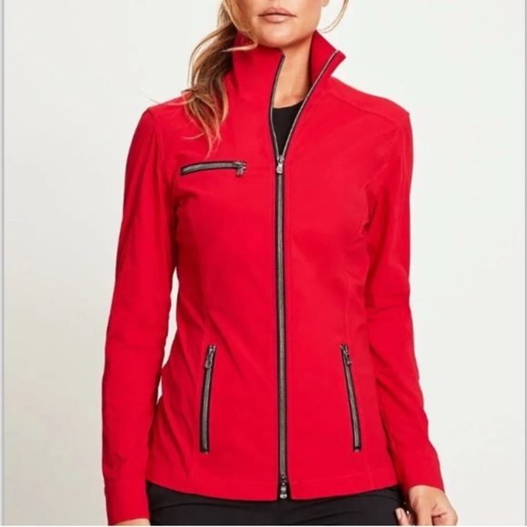 Anatomie | Jackets & Coats | Anatomie Justine Atomic Red Racer Full Zip ...